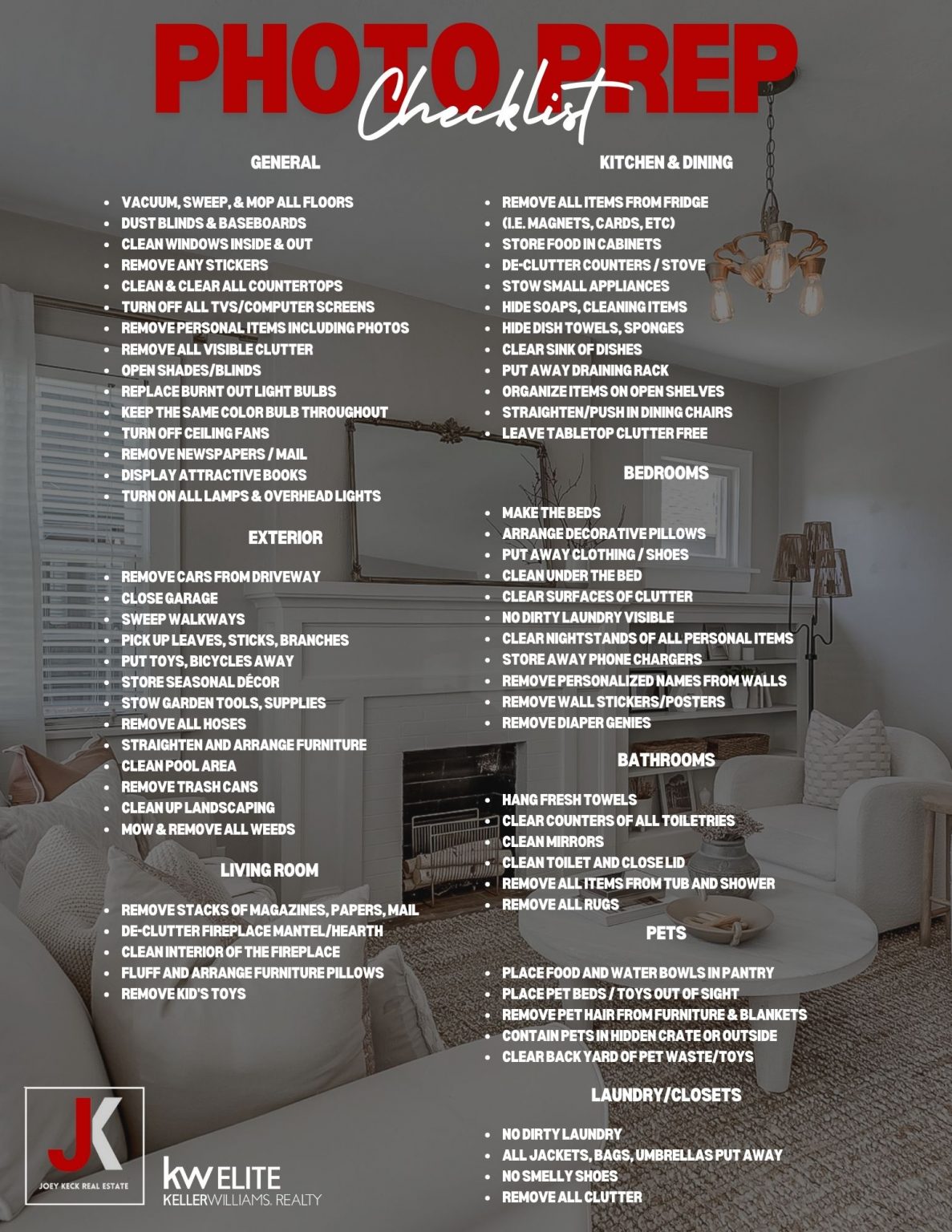 Photo Prep Checklist - Joey Keck